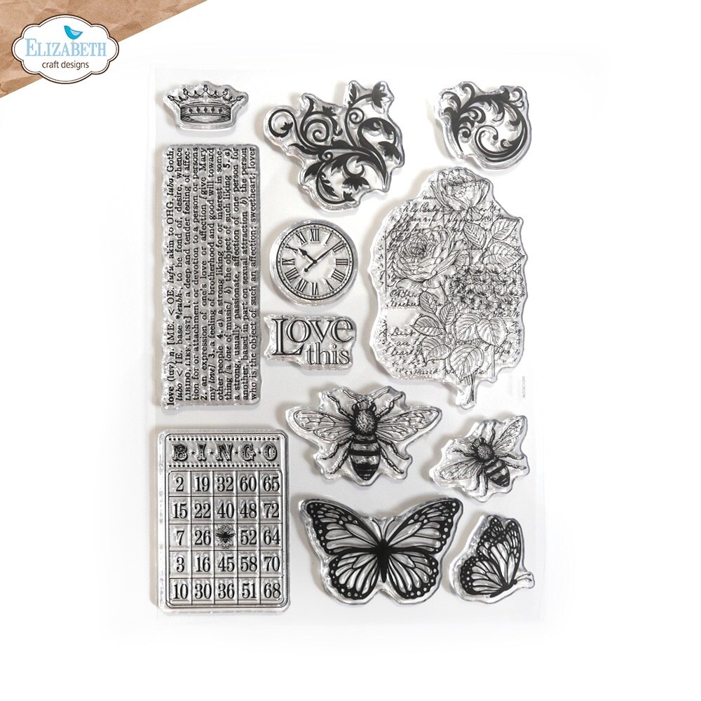 Elizabeth Craft Clear Stamps-Love & Roses | Michaels