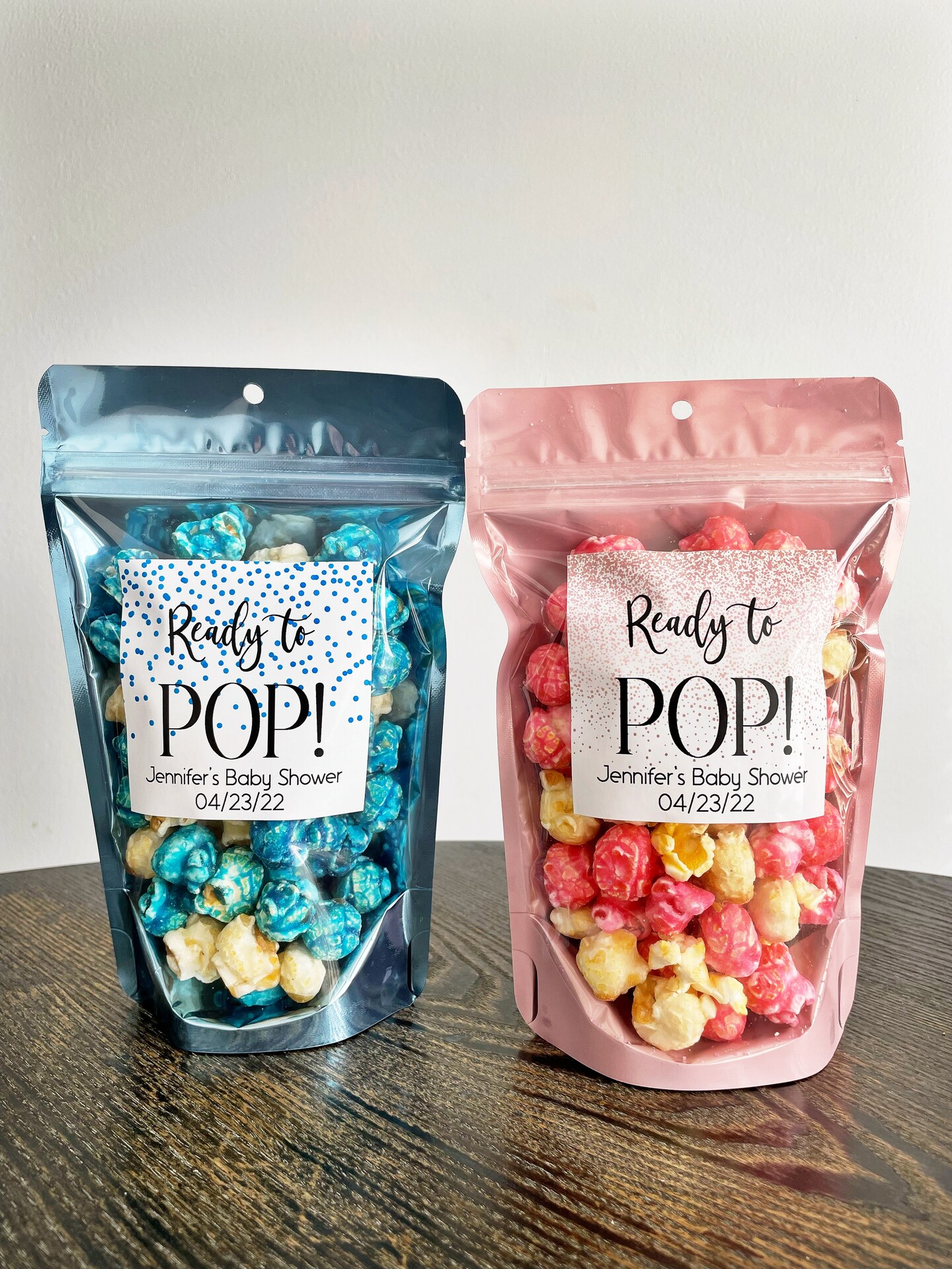 Ready to Pop baby shower treat bags, About to Pop favor bags, Popcorn ...