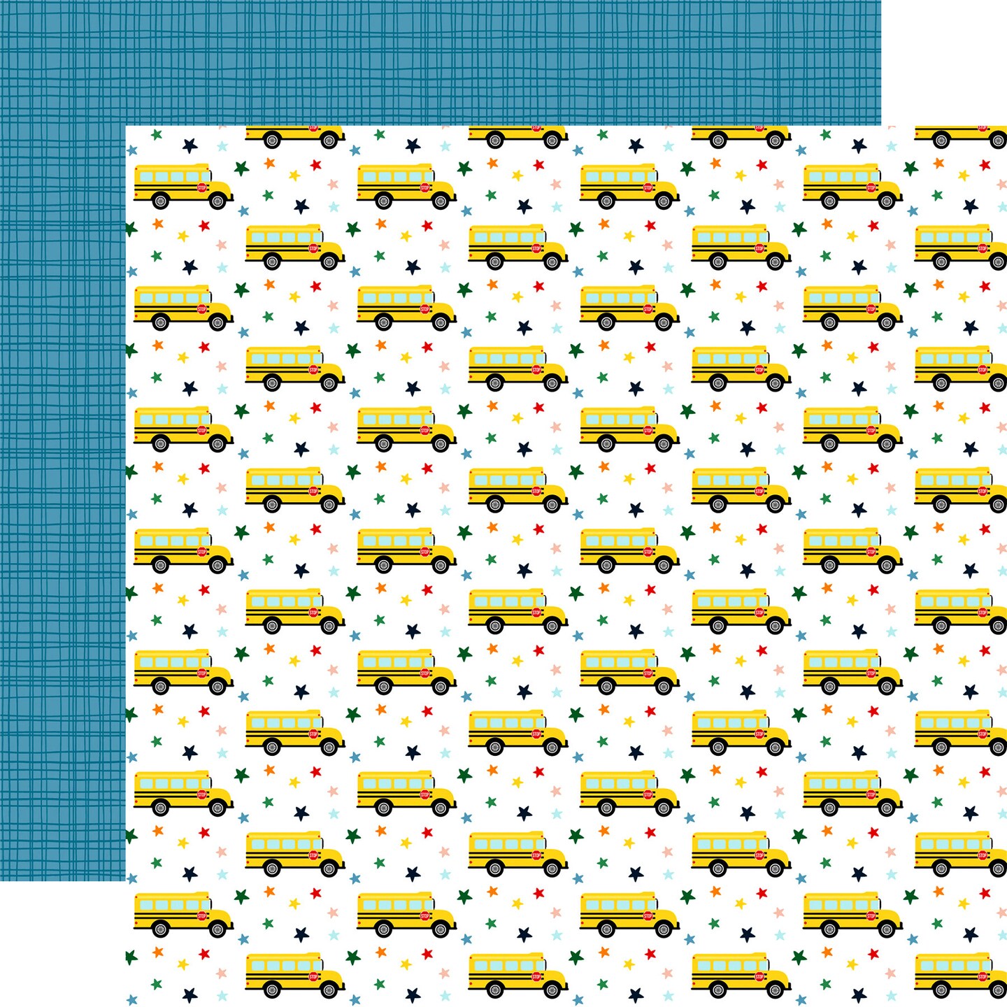 Echo Park First Day Of School/Bus Stop 12 x 12 Double-sided Cardstock ...