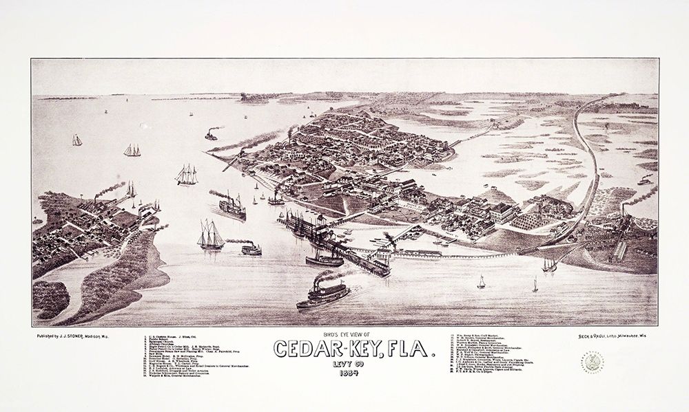 Cedar Key Florida - Stoner 1884 Poster Print by Stoner Stoner ... Cedar Key Florida - Stoner 1884 Poster Print by Stoner Stoner ...