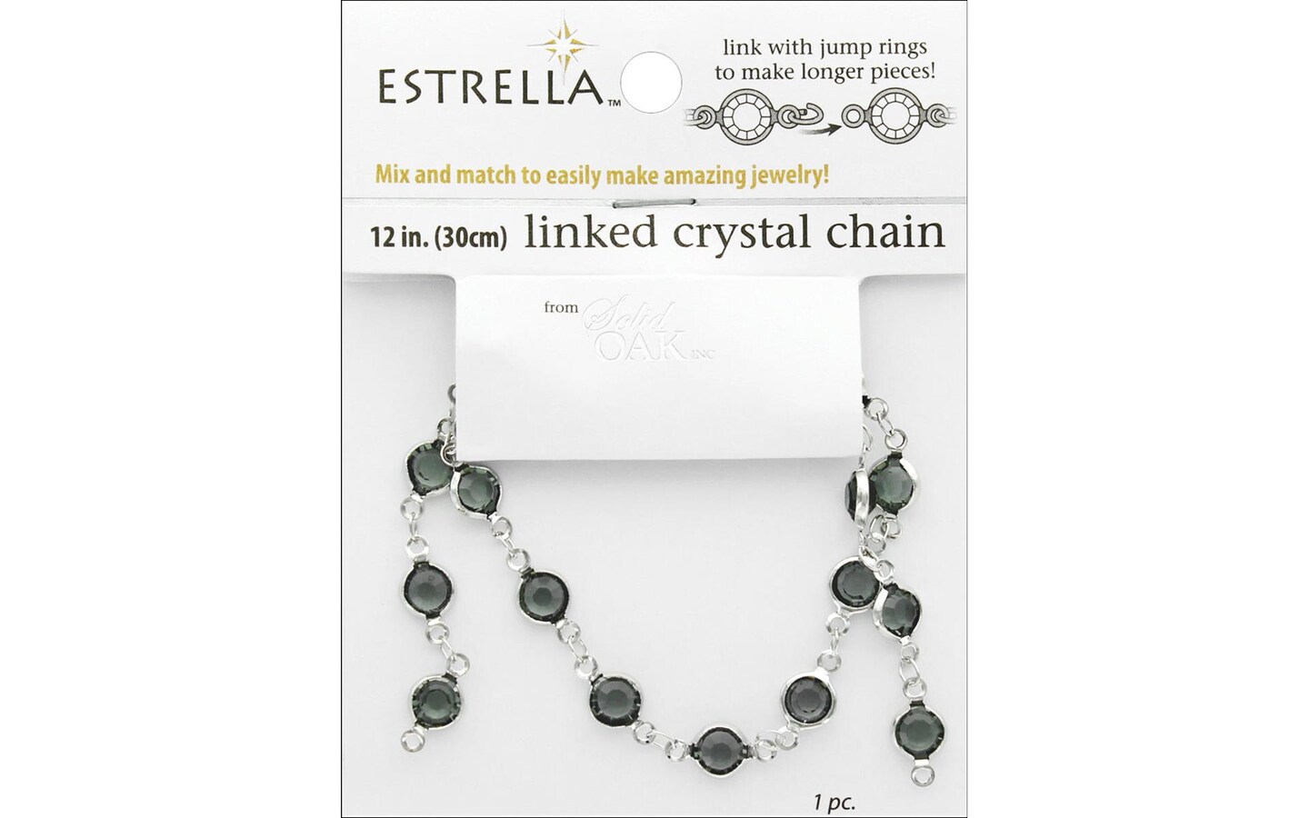 Solid Oak Estrella Chain 12" Clink 6Mm Slvr/Smk | Michaels