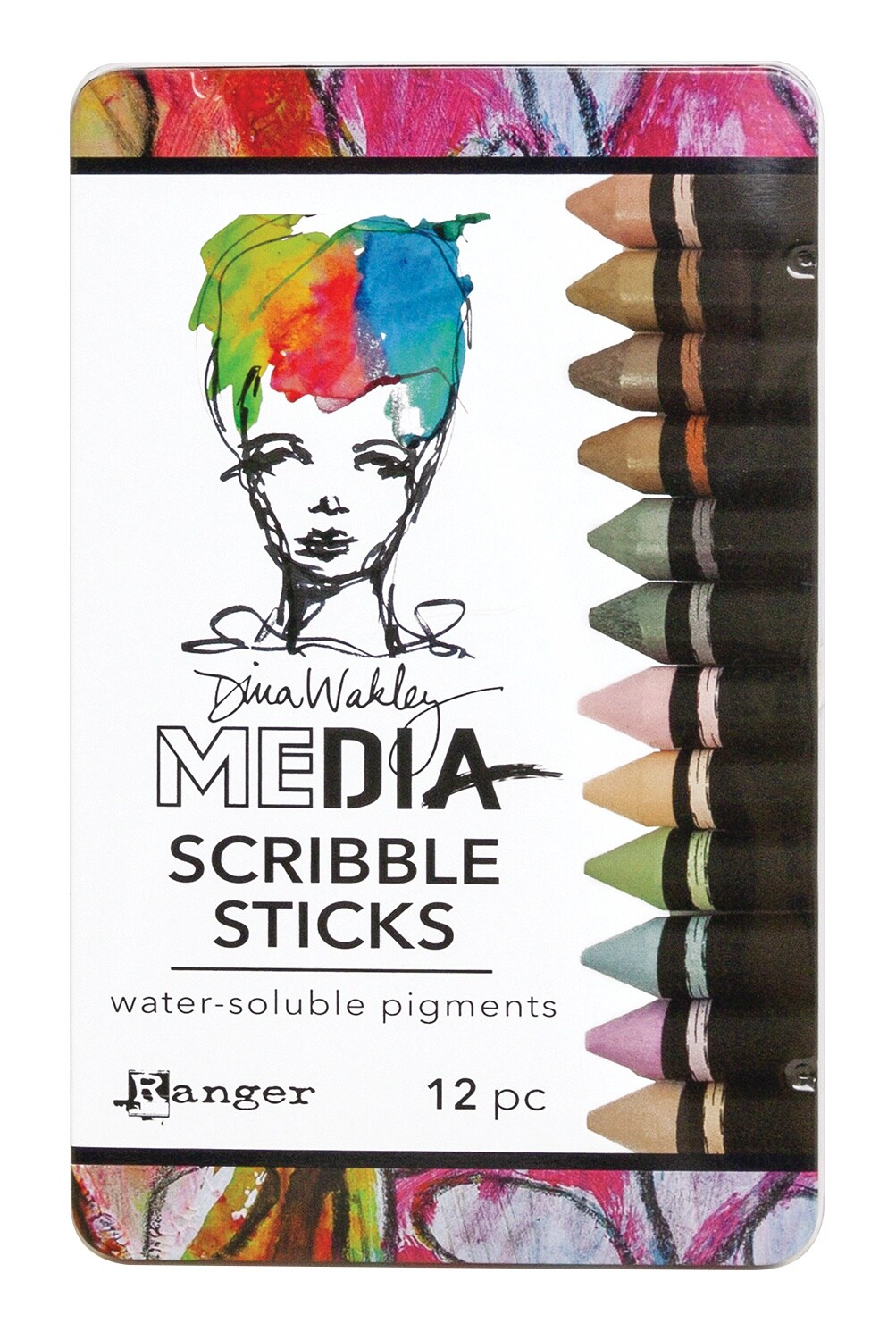 Dina Wakley Media Scribble Sticks 3 12/Pkg- | Michaels