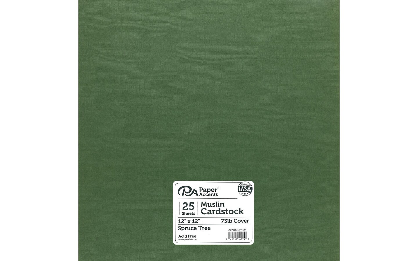 PA Paper Accents Textured Cardstock 12" x 12" Spruce Tree, 73lb colored ...
