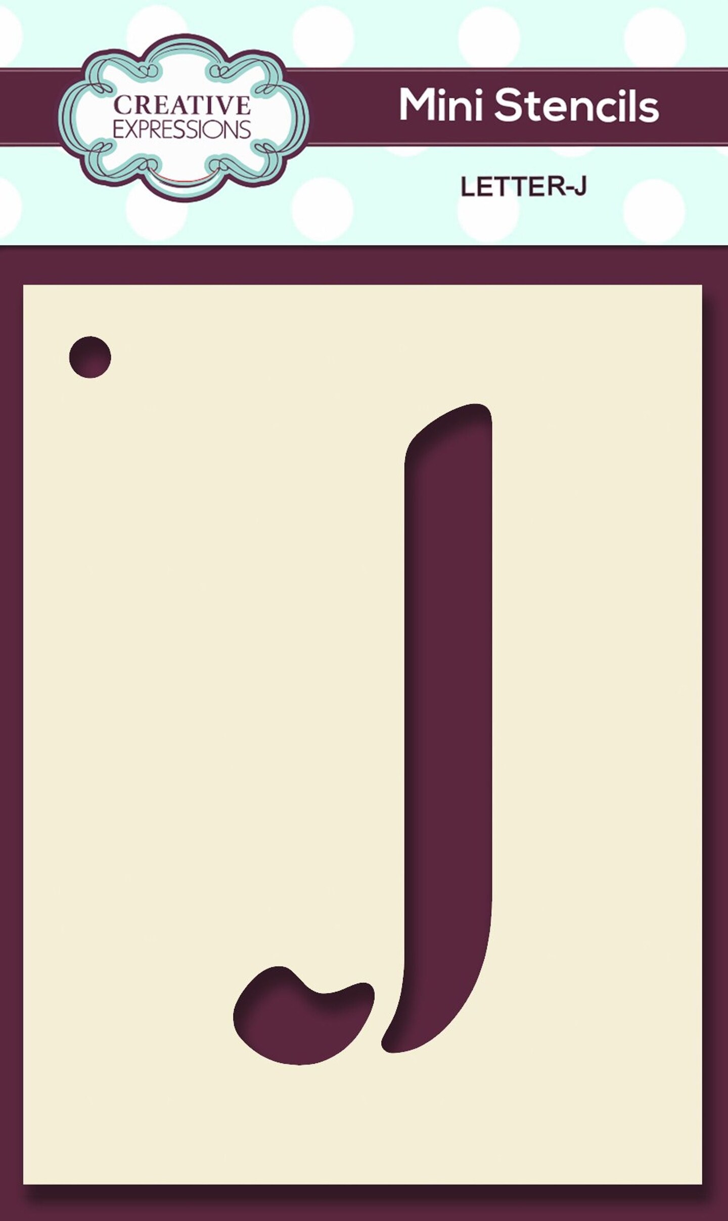 Creative Expressions Mini Stencil Upper Case Letter - J | Michaels