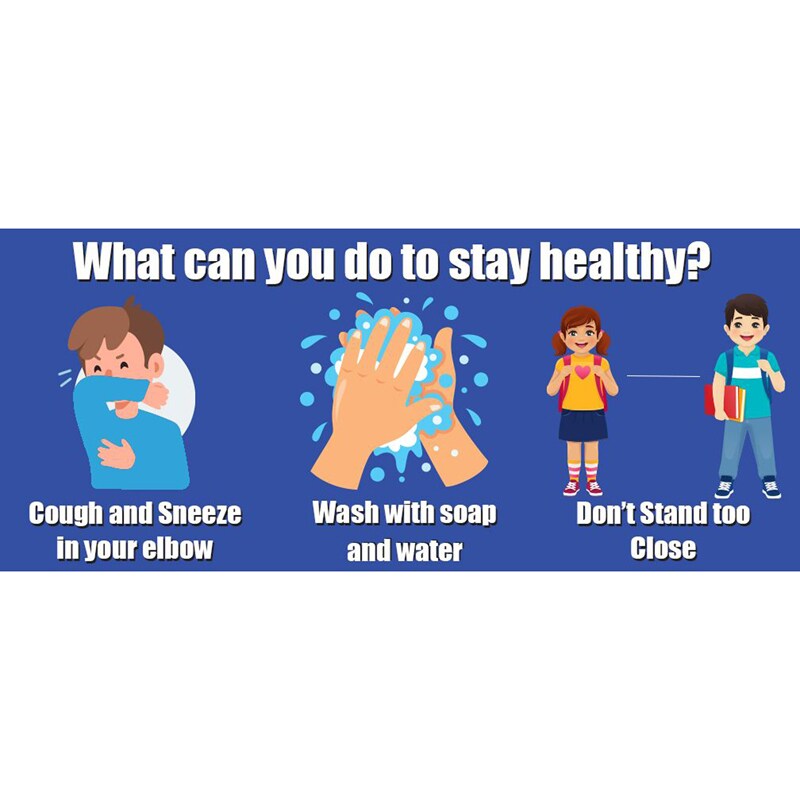 How To Stay Healthy Low Tac Wall Stickers, 14" X 6", Pack Of 5 | Michaels