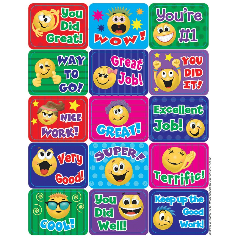 Emoticons Success Stickers, Pack of 120 | Michaels