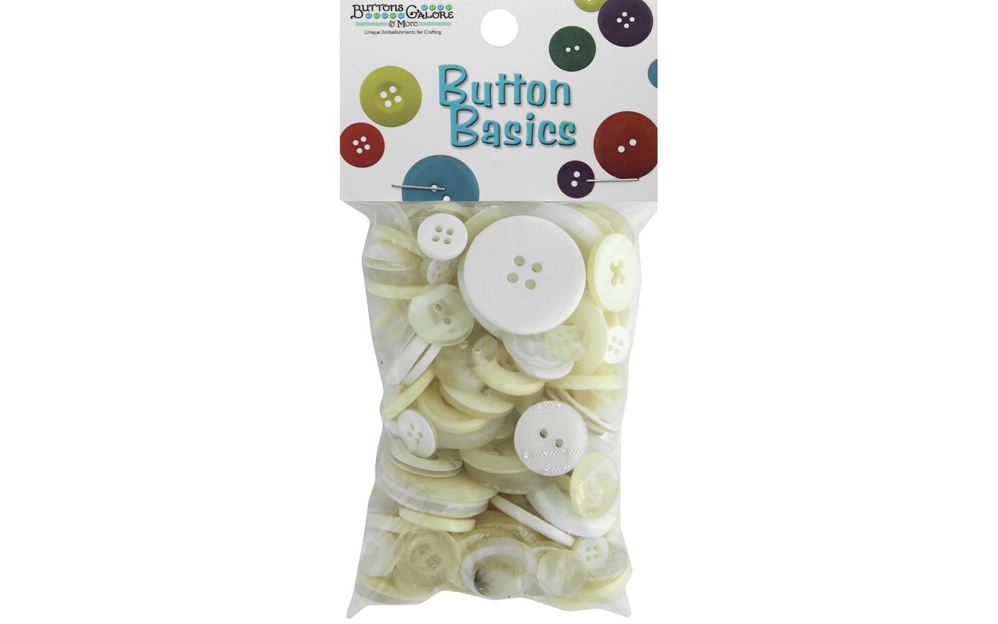 Buttons Galore Button Candy Bag 3oz White | Michaels