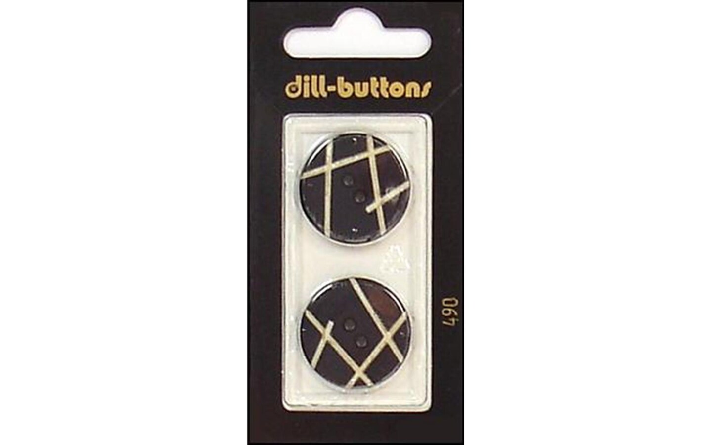 Dill Buttons 23mm 2pc 2 Hole Black | Michaels