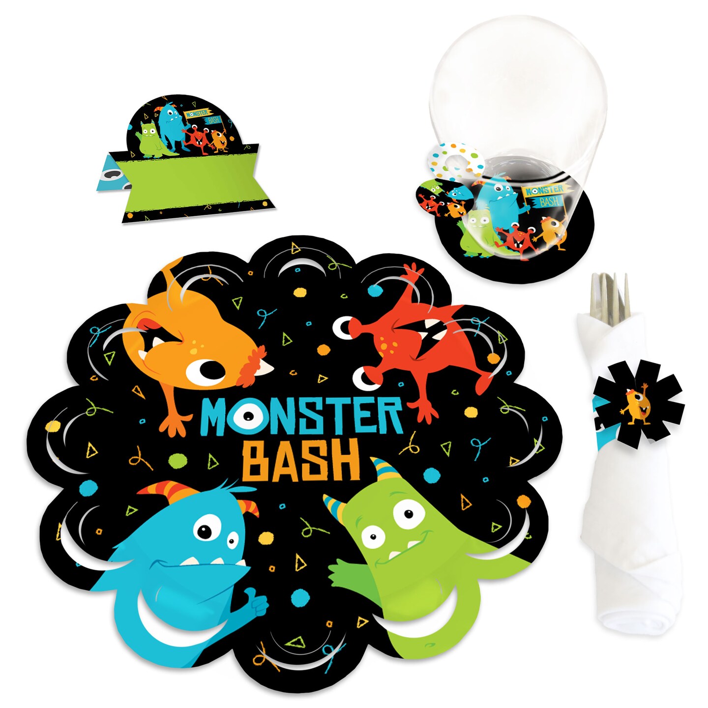 Big Dot of Happiness Monster Bash - Birthday Party or Baby Shower Paper ...