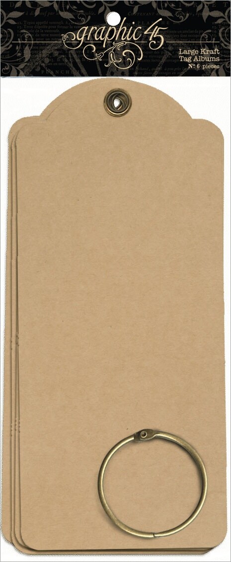 Graphic 45 Staples Large Tag Album 8.75"X3.875"-Kraft | Michaels