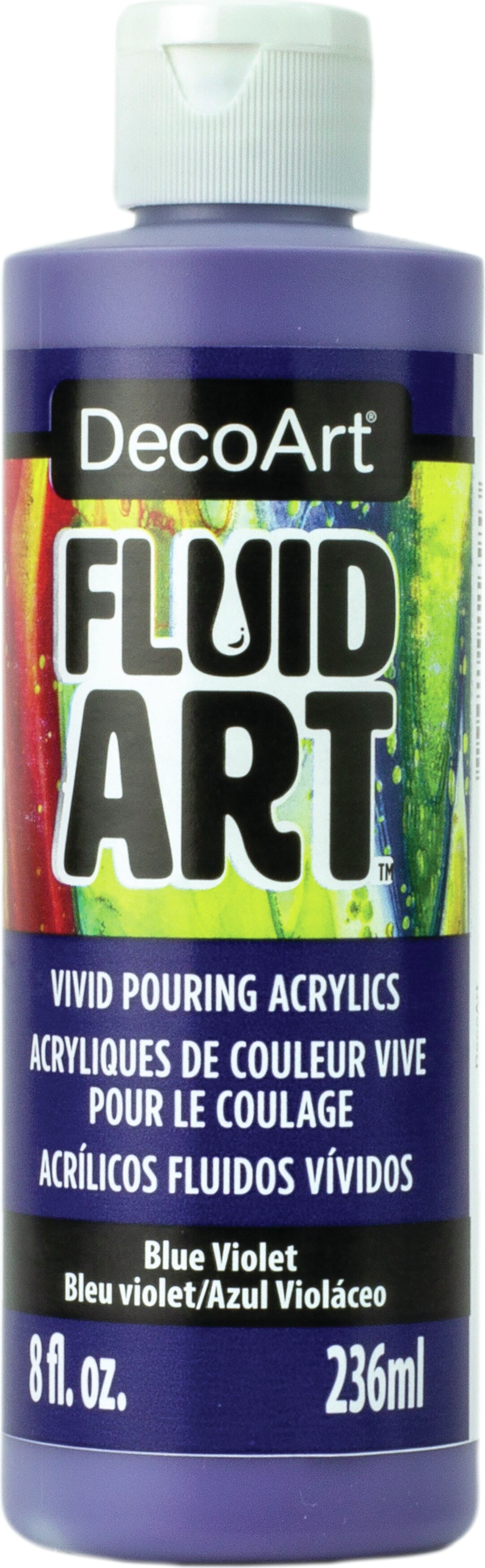 Decoart Fluidart Ready-To-Pour Acrylic Paint 8Oz-Blue Violet | Michaels