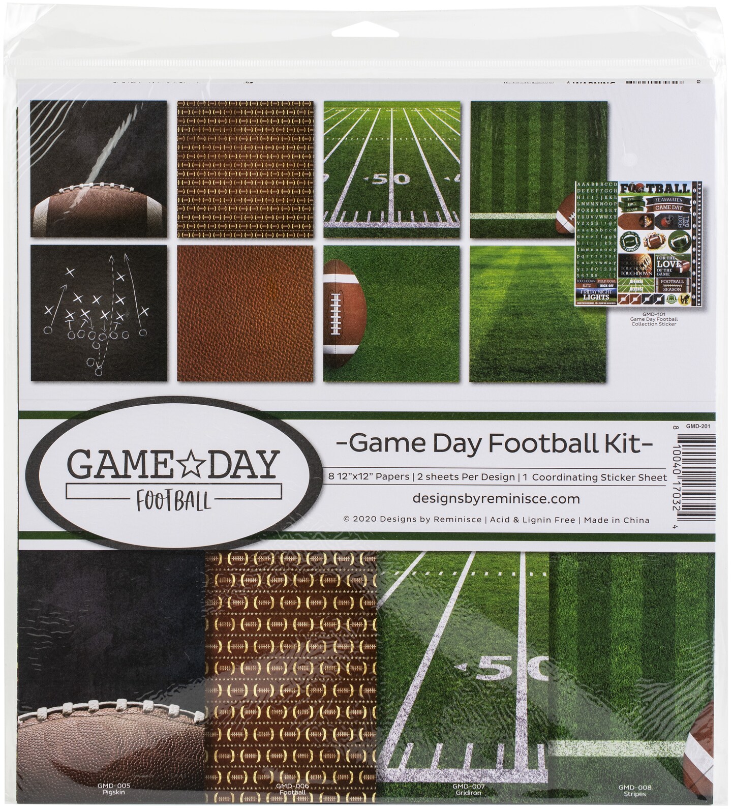 Reminisce Collection Kit 12"X12"-Game Day Football | Michaels