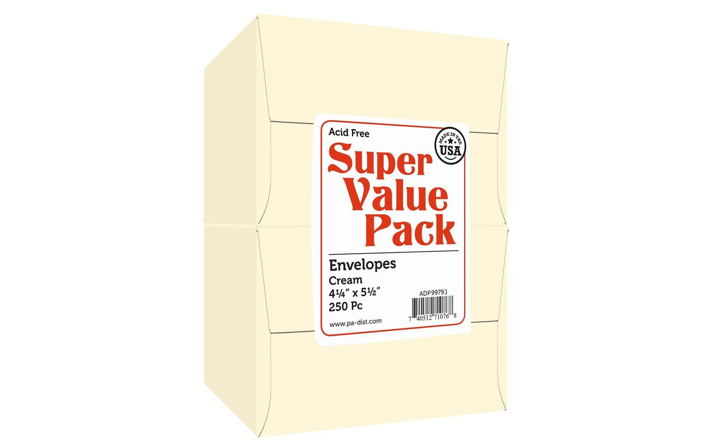 Super Value Envelope Pack 4.25x5.5 250pc Cream, Model: PA-133591 | Michaels