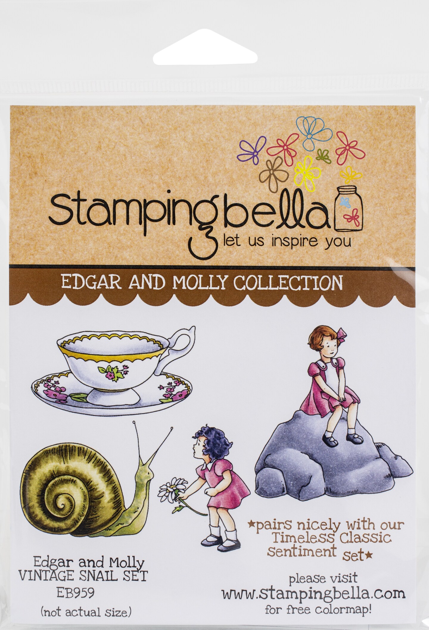 Stamping Bella Cling Stamps-Edgar And Molly Vintage Snail Set | Michaels