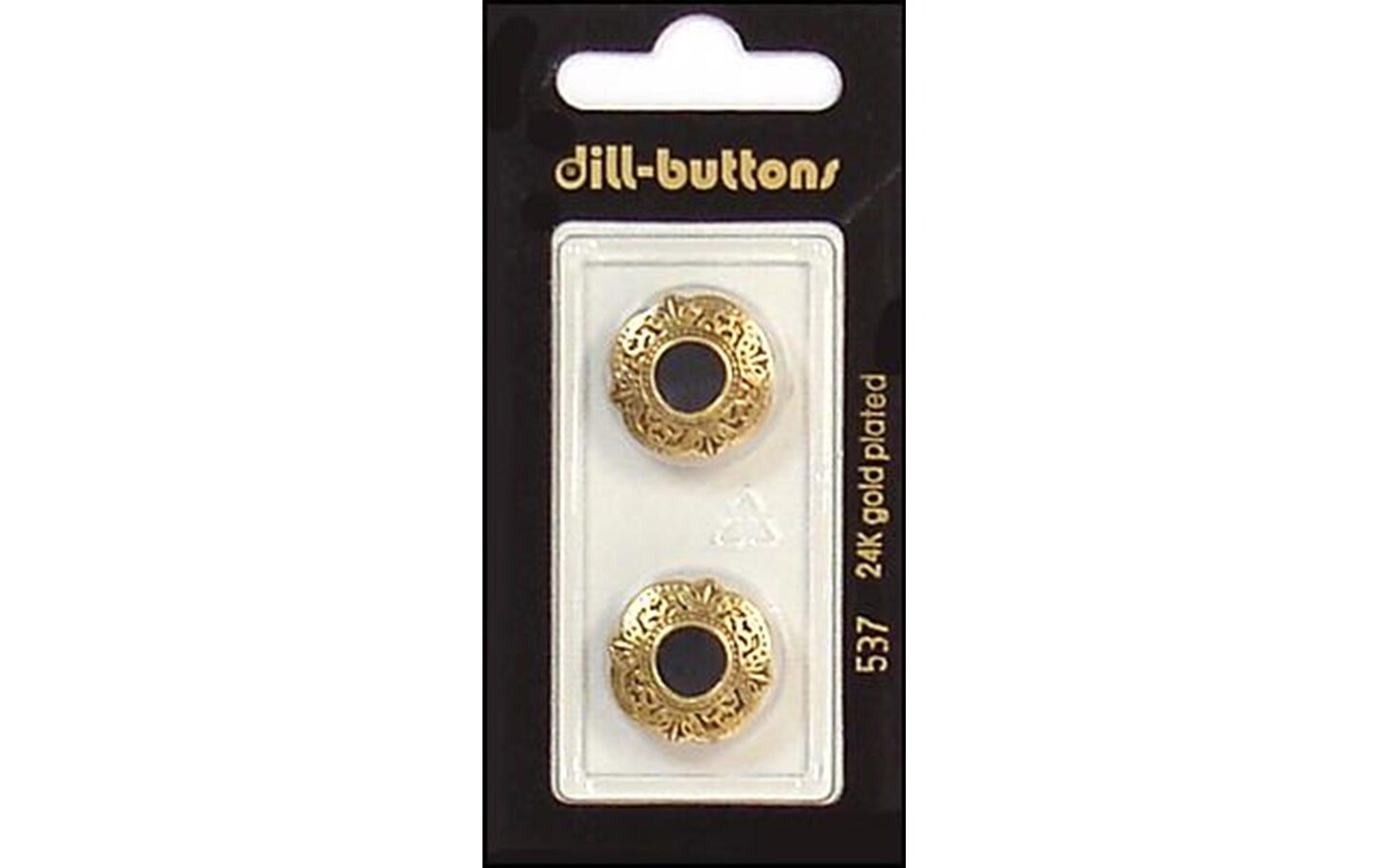 Dill Buttons 18mm 2pc Shank Enamel Black/Gold | Michaels