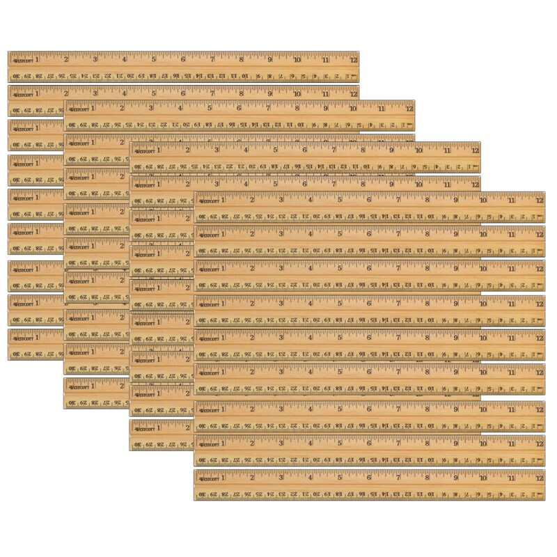 School Wood Ruler, 12", Pack of 36 | Michaels