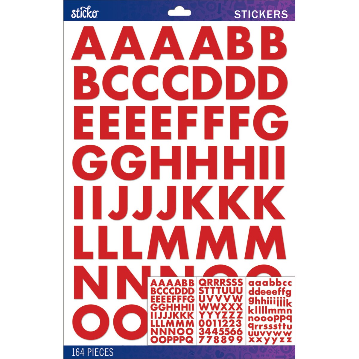Sticko Alphabet Stickers - Futura Bold Large, Red, 164pcs | Michaels