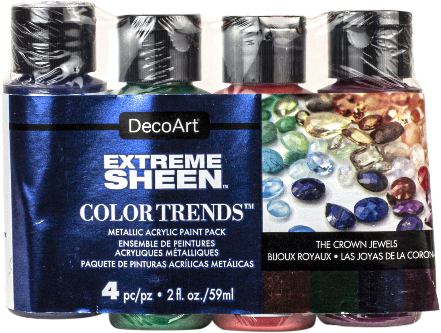 Decoart Extreme Sheen Color Trends Value Pack 4/Pkg-The Crown Jewels ...