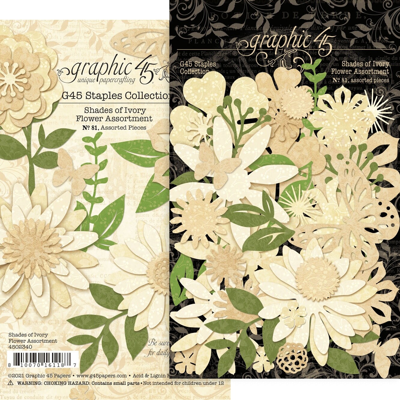 Graphic 45 Staples Flower Assortment-Shades Of Ivory | Michaels