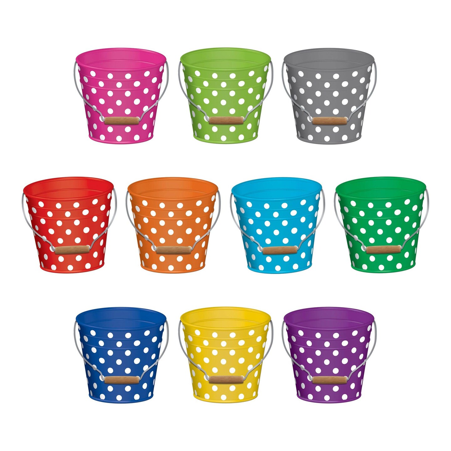 Polka Dots Buckets Accents, 30 Per Pack, 3 Packs | Michaels