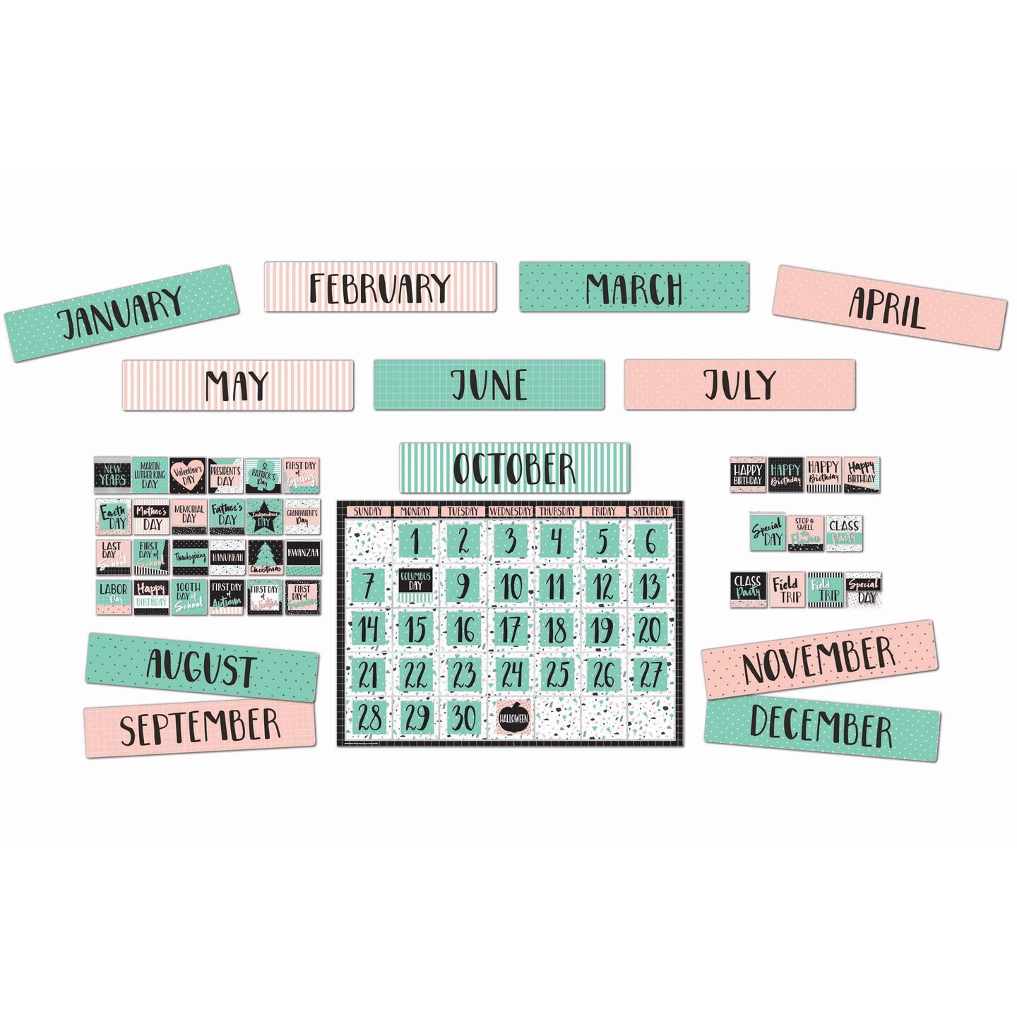 Simply Sassy Calendar Bulletin Board Set, 83 Pieces | Michaels