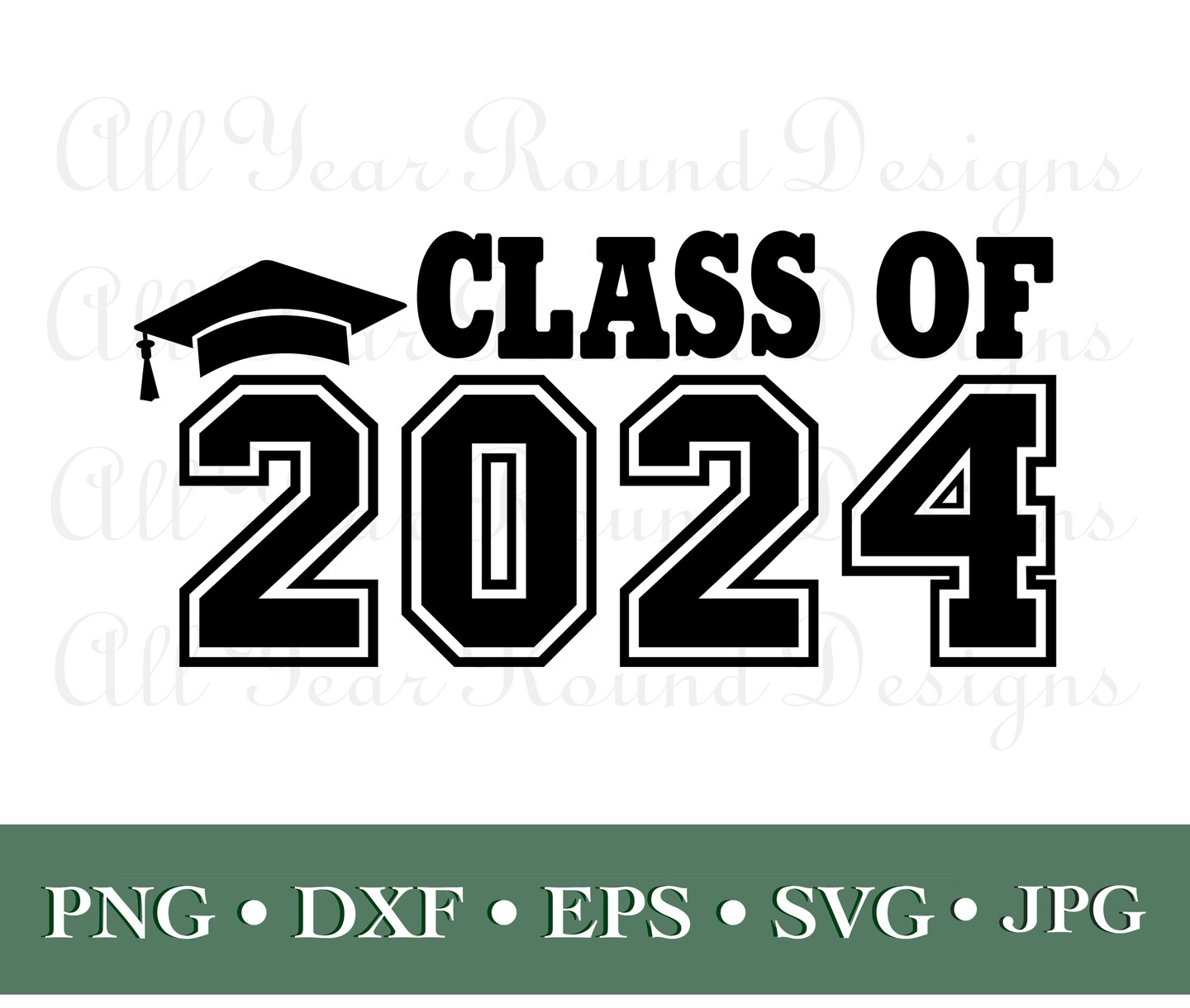 Graduation Decor SVG PNG DXF EPS JPG File Bundle Digital Download ...