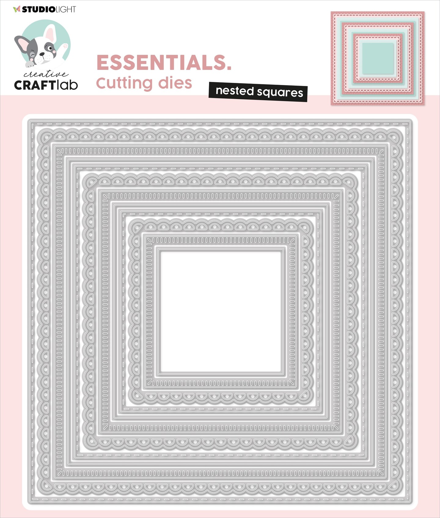 Studio Light Essentials Cutting Die-Nr. 690, Nested Squares | Michaels