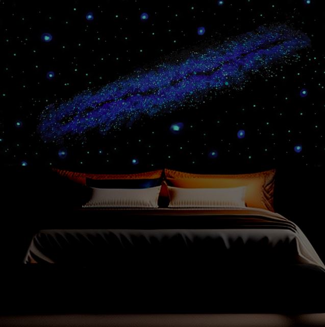 Milky Way Star Cloud Galaxy Decal, 6FT for white or light surfaces ...