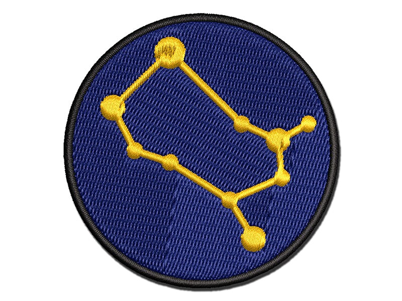 Gemini Zodiac Star Constellations Multi-Color Embroidered Iron-On or ...