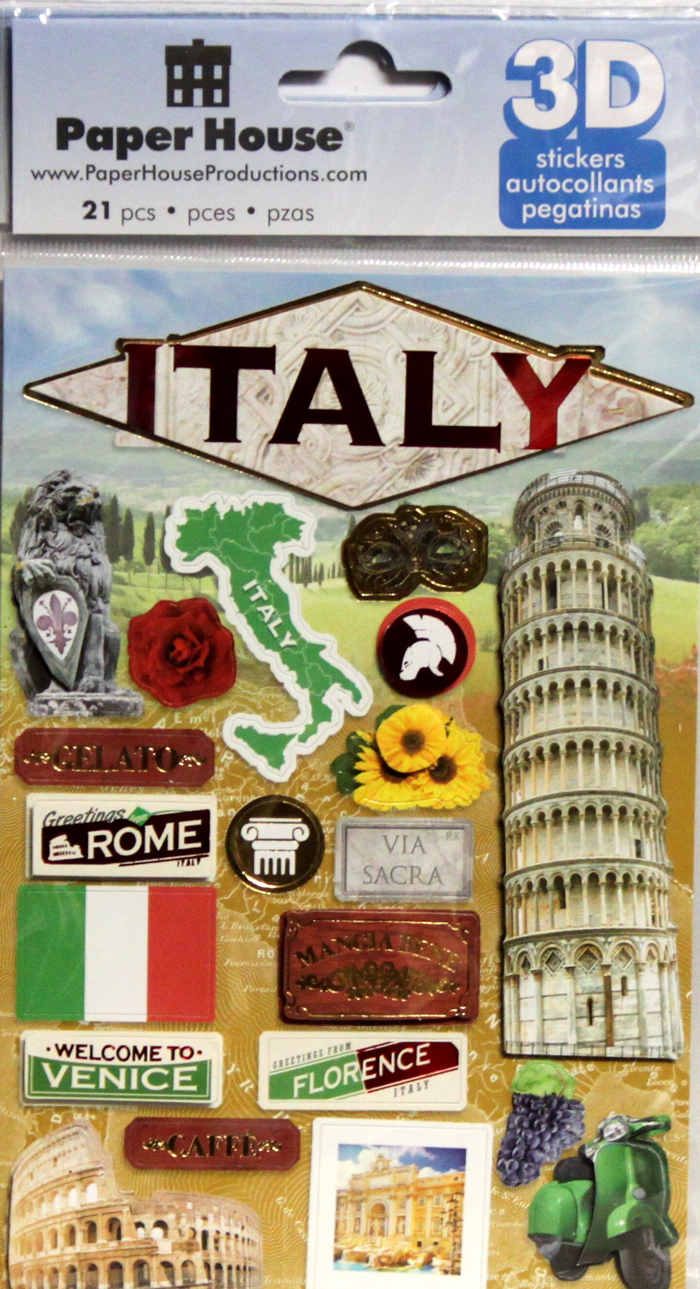 Paper House Italy Dimensional Stickers | Michaels