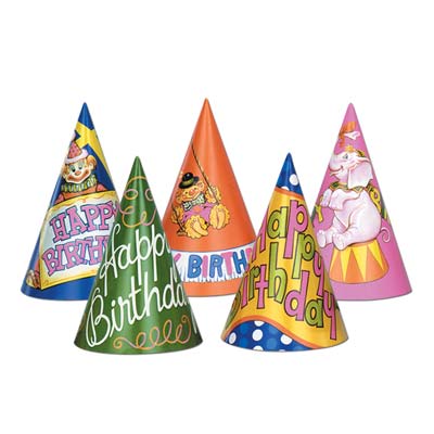 Happy Birthday Cone Hats Assorted Designs | Michaels