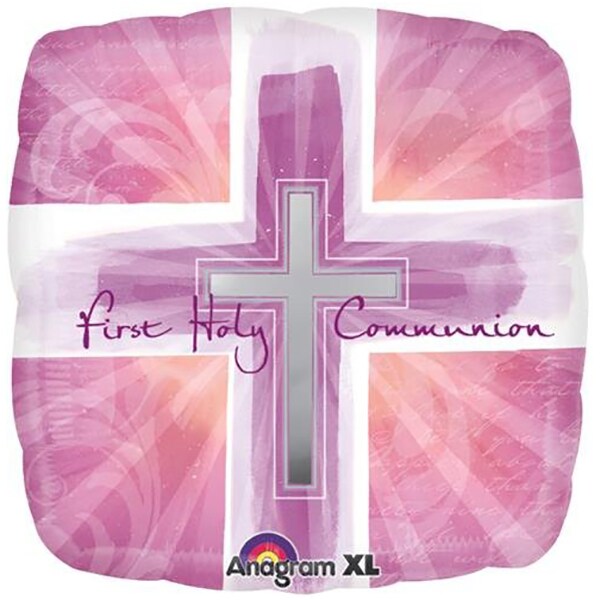 18" First Holy Communion Verses Balloon - Pink | Michaels