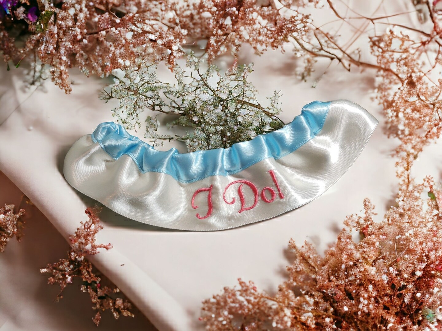 I Do Custom Colors Embroidered Bridal Wedding Garter Keepsake Personalized Makerplace By Michaels