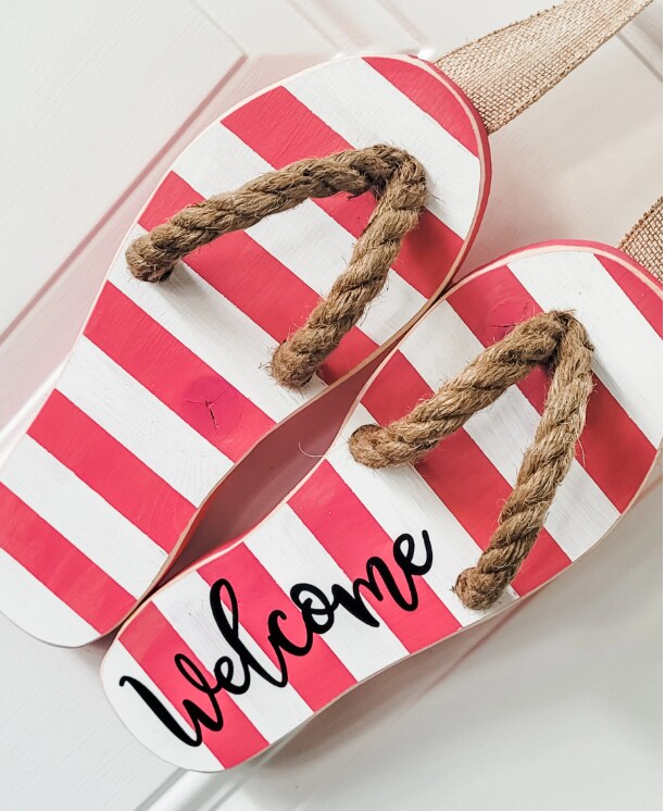 Flip Flop Door Hanger, Summer Door Hanger, Beach Door Hanger, Beach ...