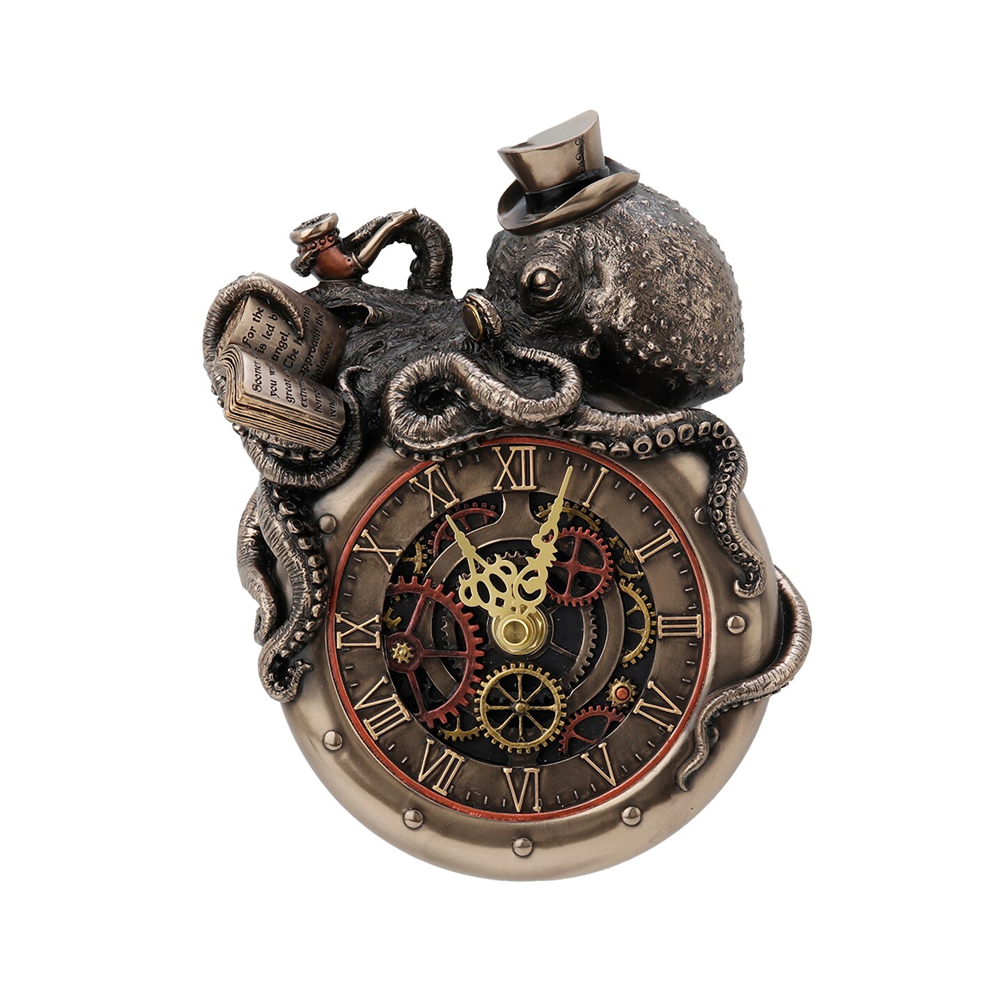 Bronze Finished Steampunk Nostradamus Prophet Octopus Wall Clock | Michaels