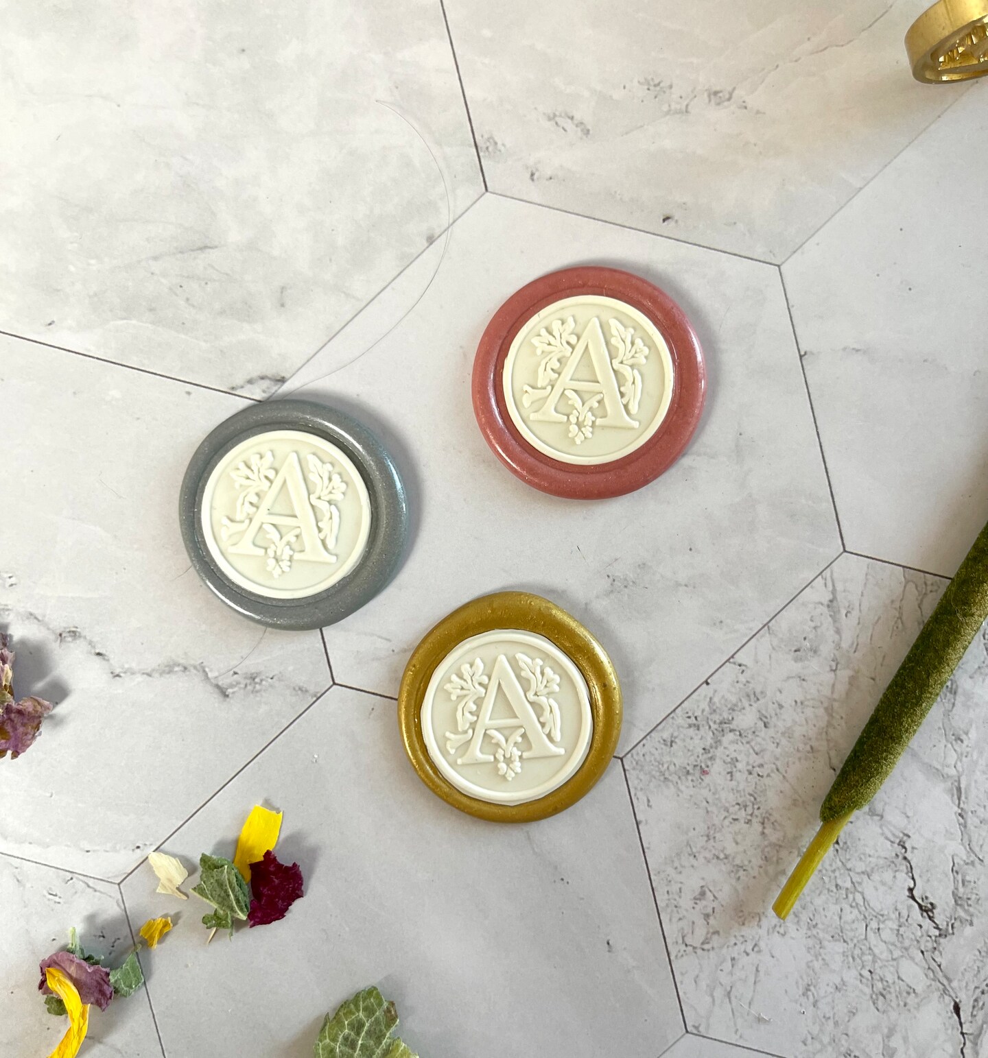 Bulk Wedding Wax Seal Stickers. Duotone Monogram Wax Seal Stickers for ...