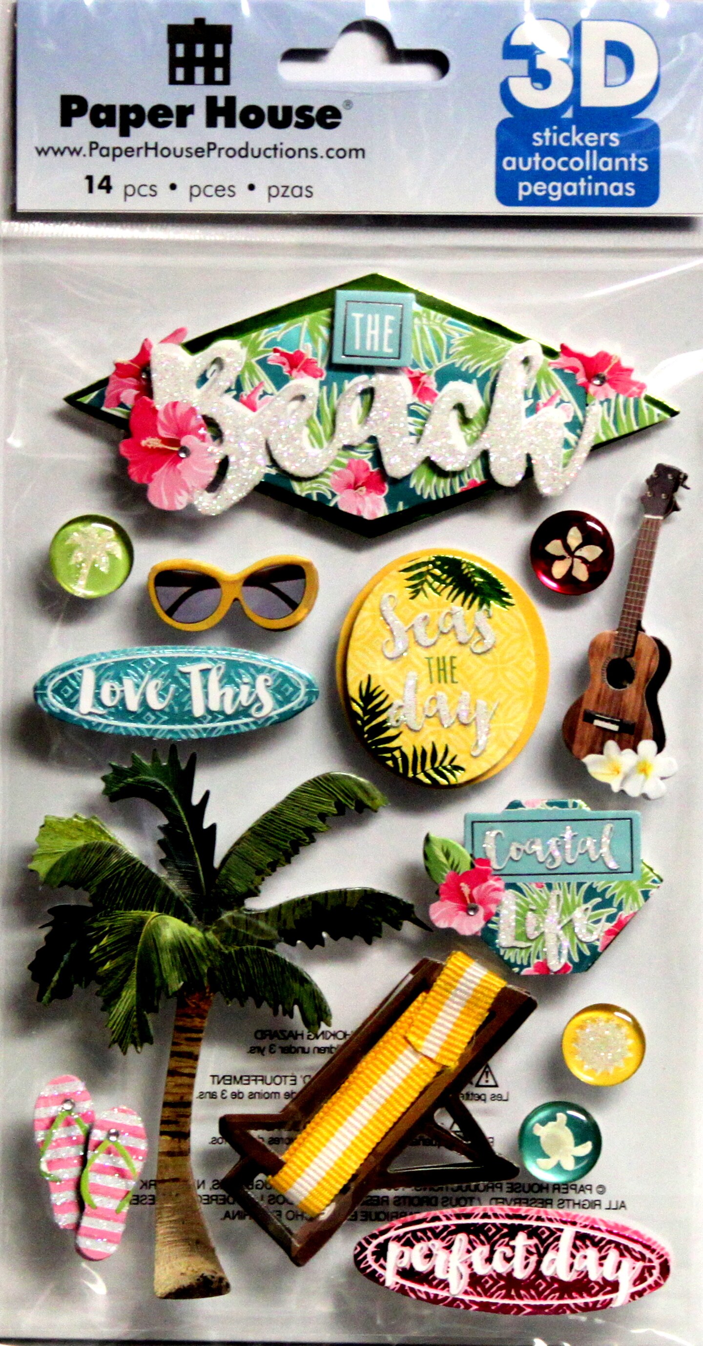 Paper House The Beach Dimensional Stickers | Michaels