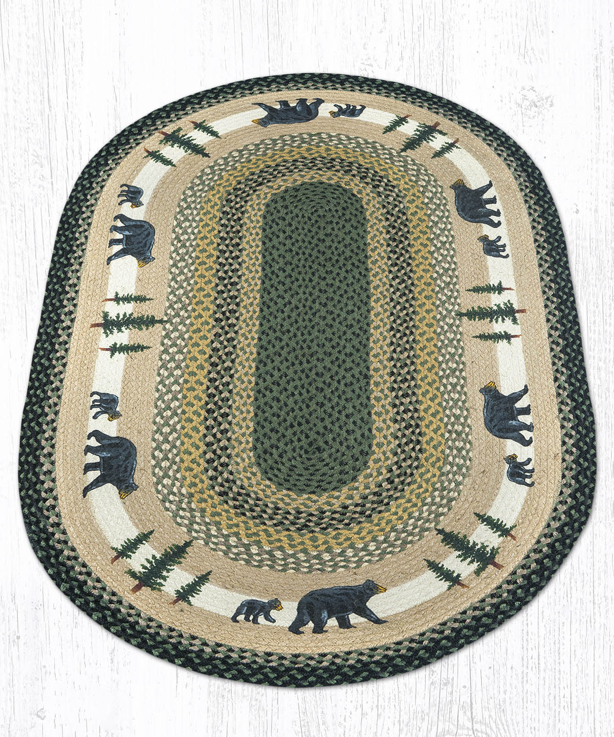 Earth Rugs OP-116 Bear Timbers Oval Patch 20" x 30" | Michaels