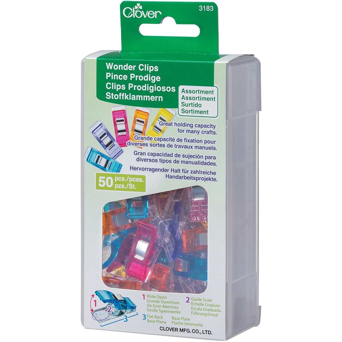 Clover Wonder Clips-Assorted Colors 50/Pkg | Michaels