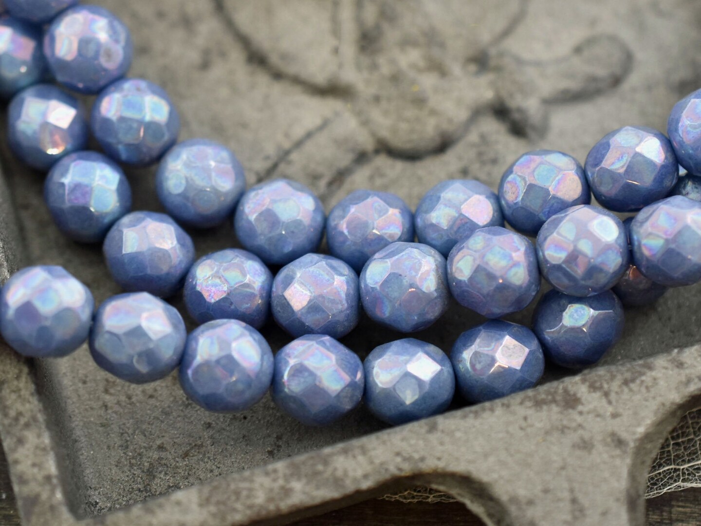 Azure Blue Nebula Fire Polished Round Beads | Michaels