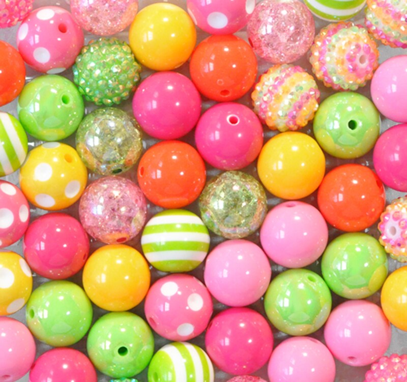 20mm Fruit Punch acrylic bubblegum bead mix | Michaels