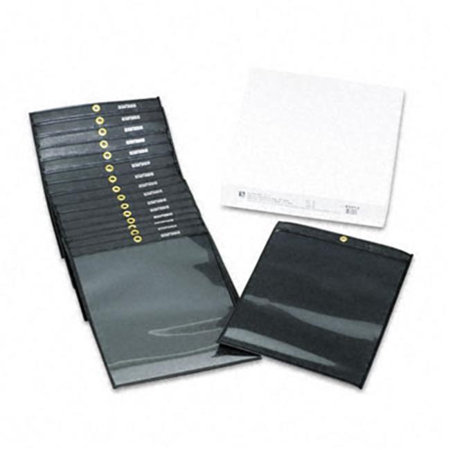 C-Line 45912 Shop Ticket Holders 9 x 12 Clear Front with Black ...