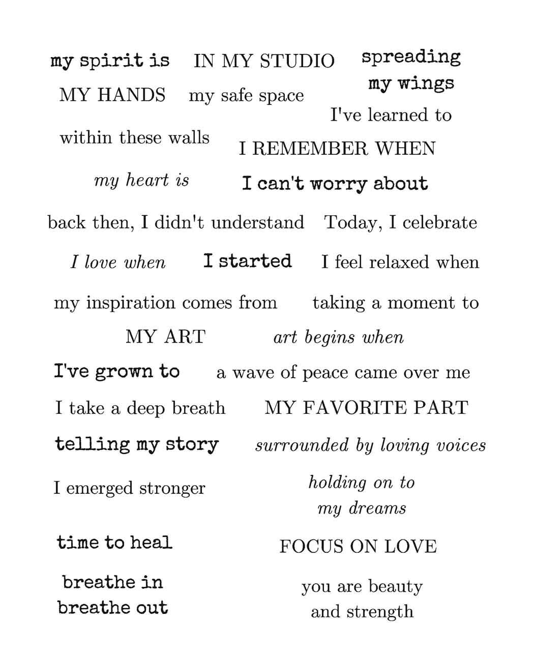 Danielle Mack Cling Stamps-Art Journal Prompts | Michaels