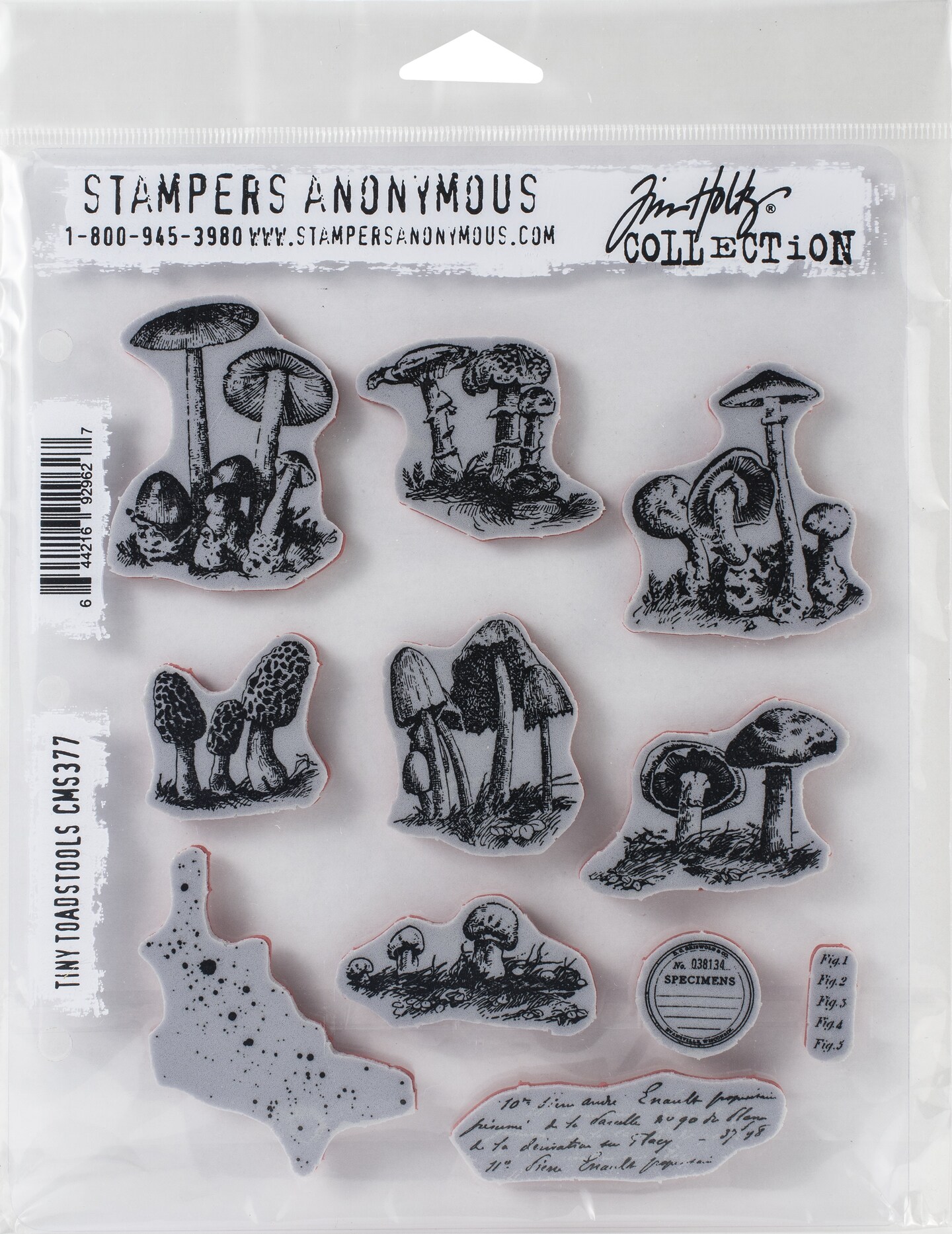 Tim Holtz Cling Stamps 7x85 Tiny Toadstools Michaels 8012