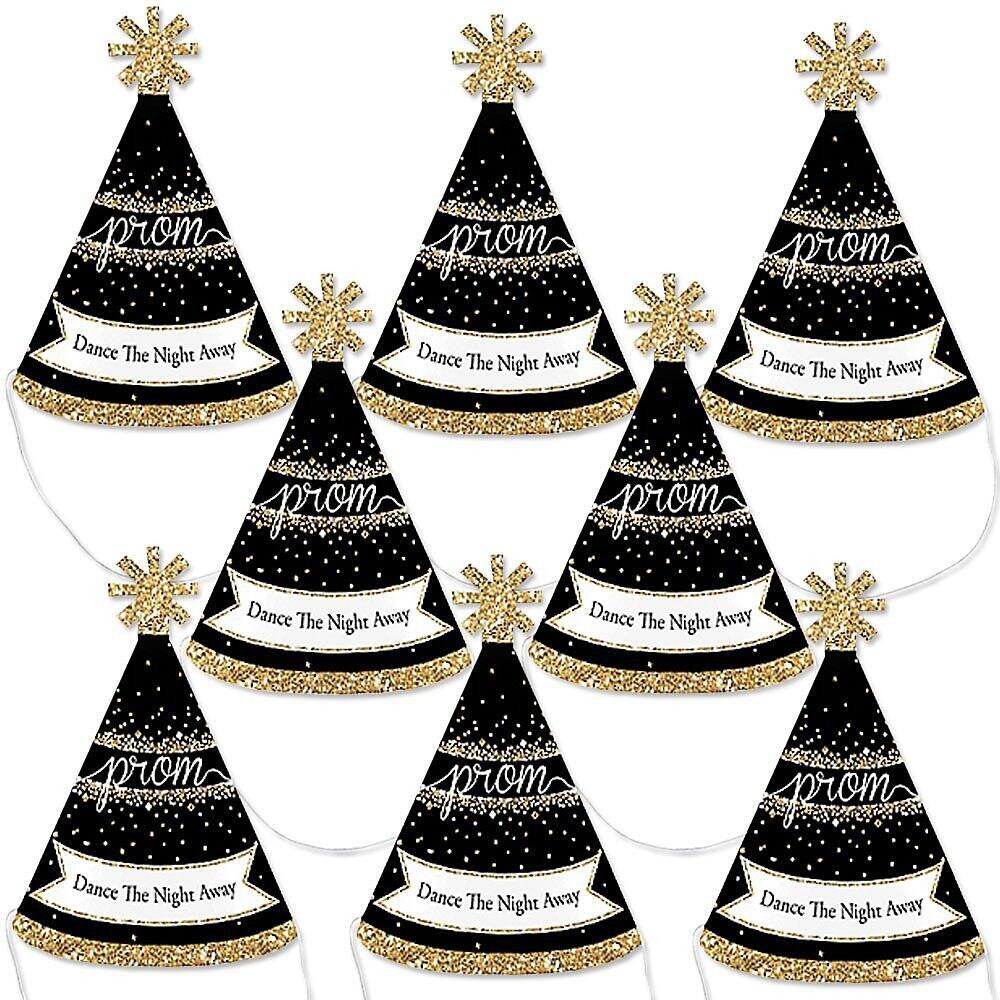 Big Dot of Happiness Prom - Mini Cone Prom Night Party Hats - Small ...
