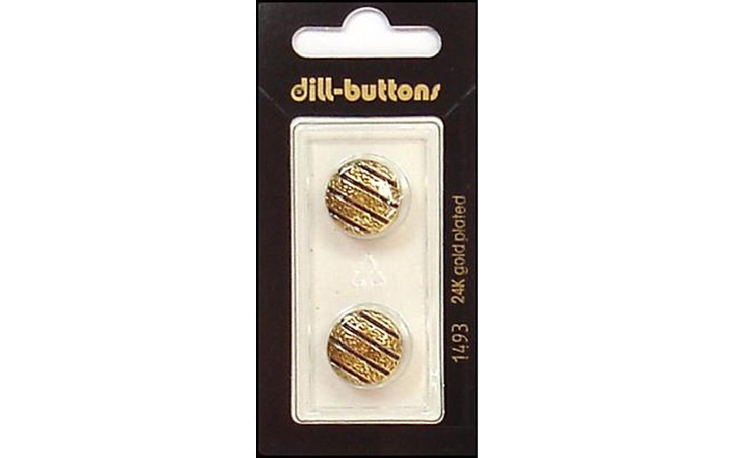 Dill Buttons 15mm 2pc Shank Enamel Navy/Gold | Michaels