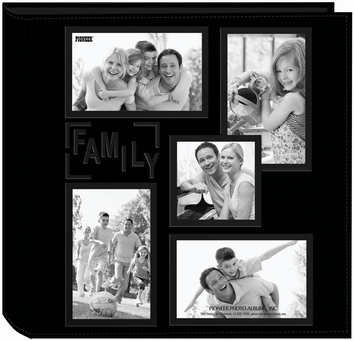 Pioneer 5-Up Sewn Embossed Collage Frame Photo Album 12"X12"-Family ...