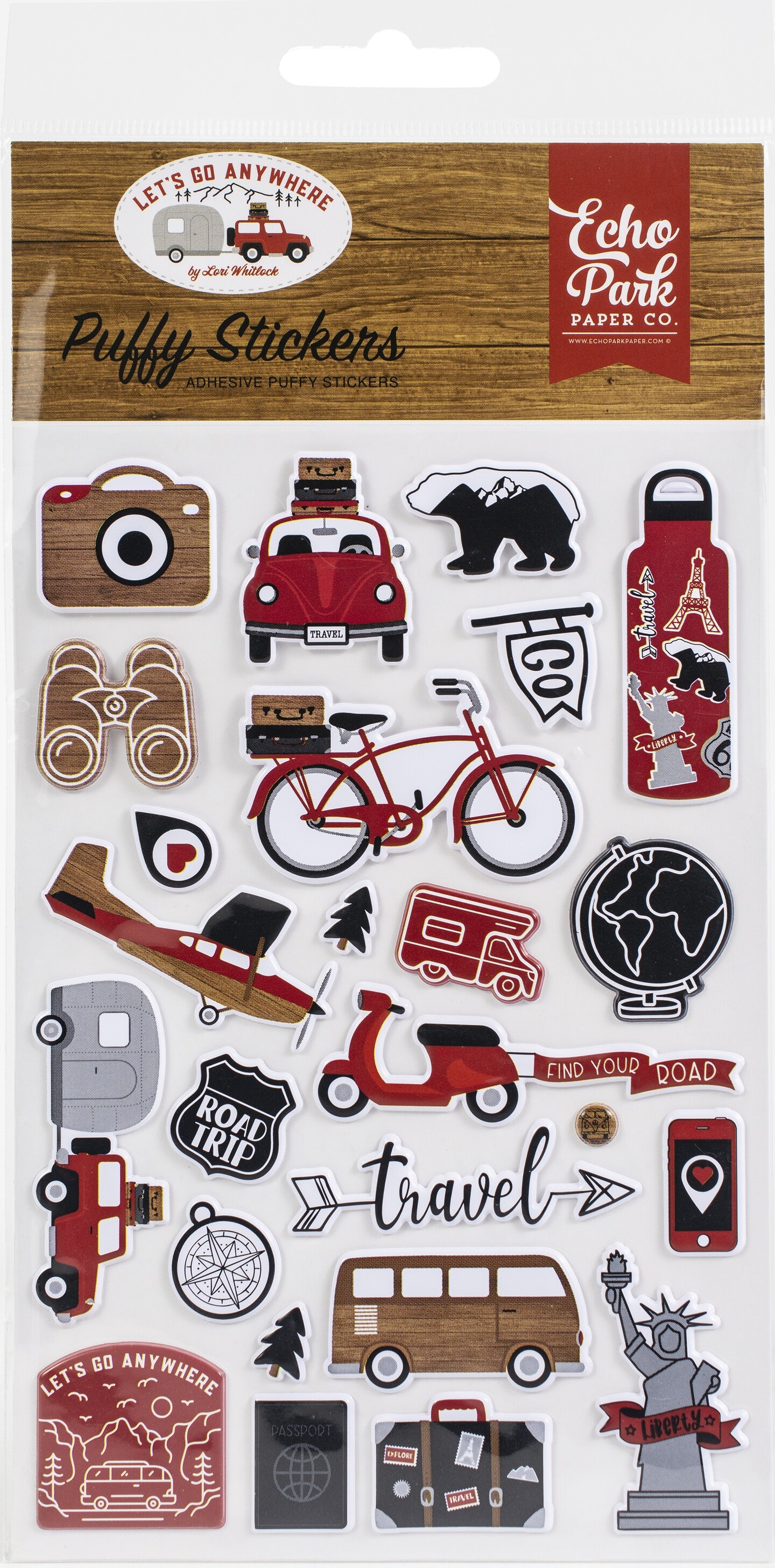 Let's Go Anywhere Puffy Stickers- | Michaels