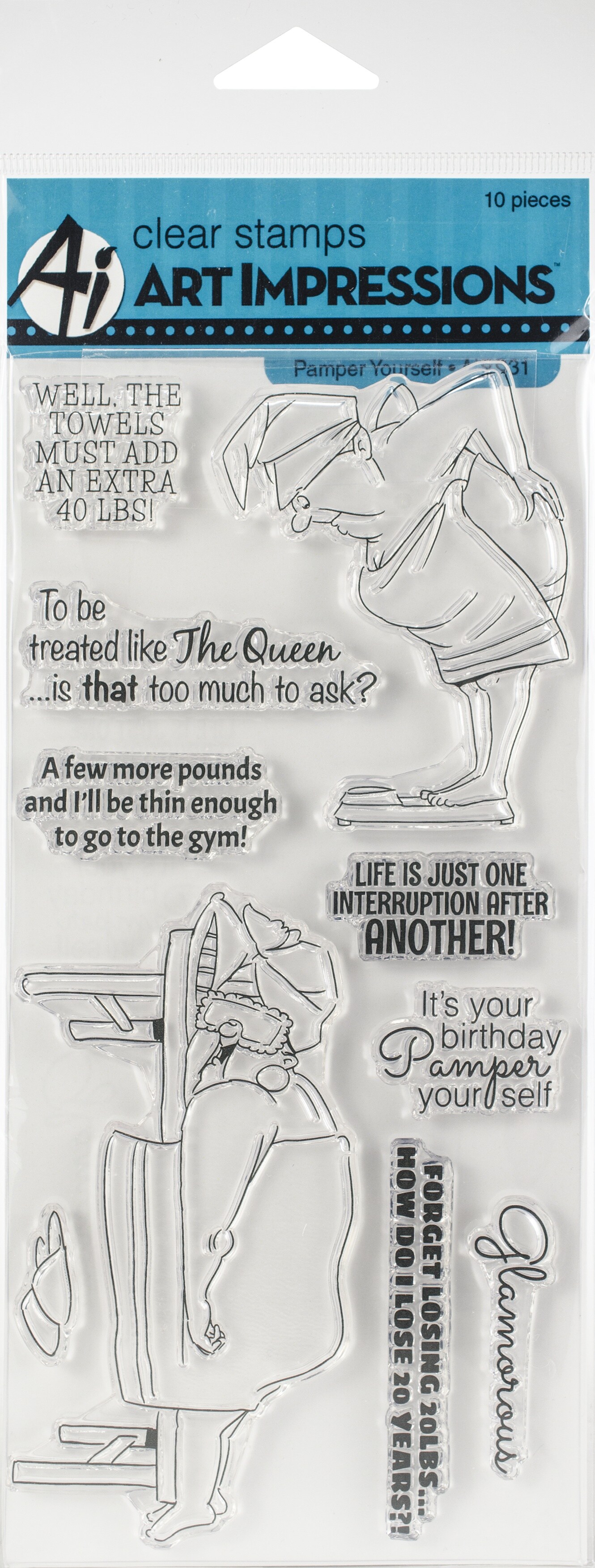 Art Impressions Clear Stamps-Pamper Yourself | Michaels