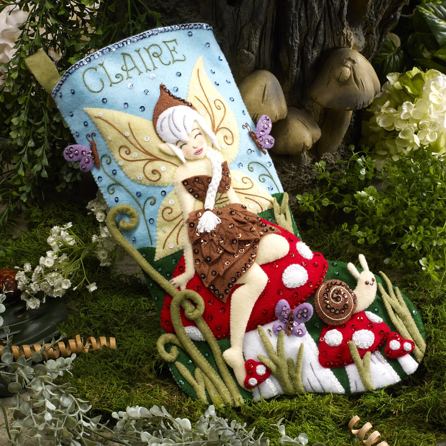 Bucilla Felt Stocking Applique Kit 18" Long-Woodland Fairy | Michaels